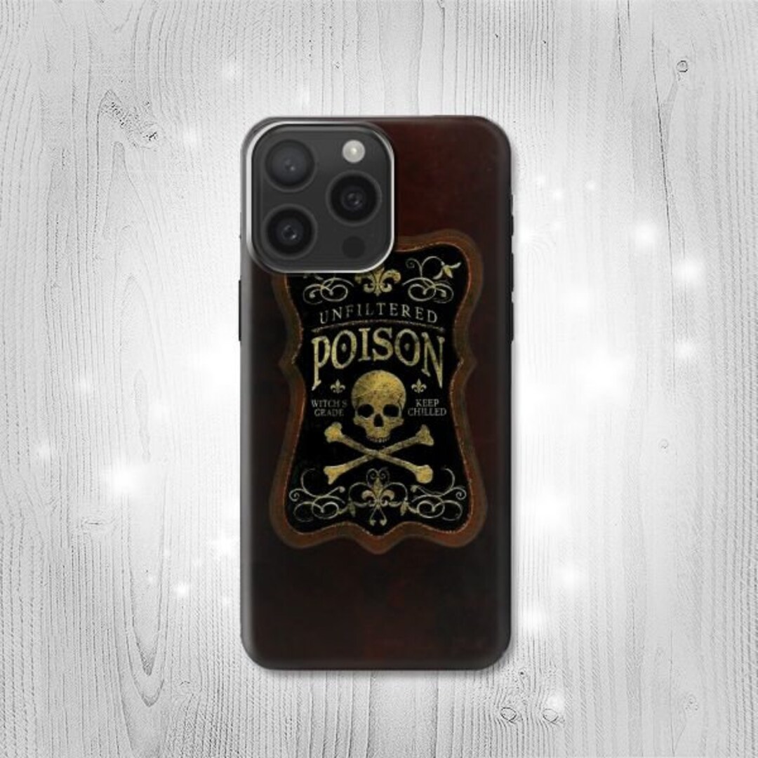 Unfiltered Poison Vintage Bottle Hard & Leather Flip Case iPhone 15 Pro ...