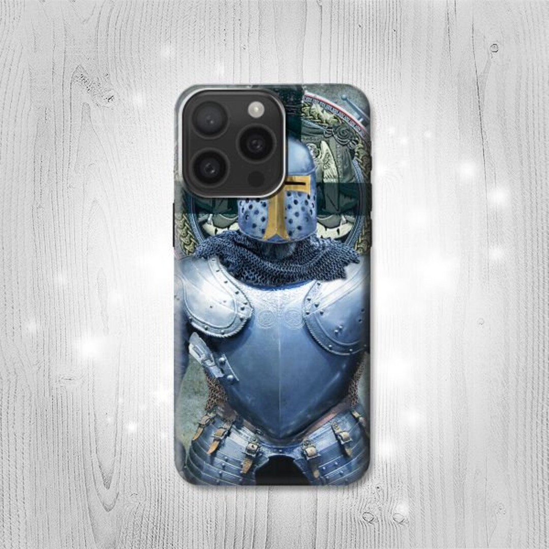 Medieval Templar Heavy Armor Knight Hard & Leather Flip Case iPhone 17 ...