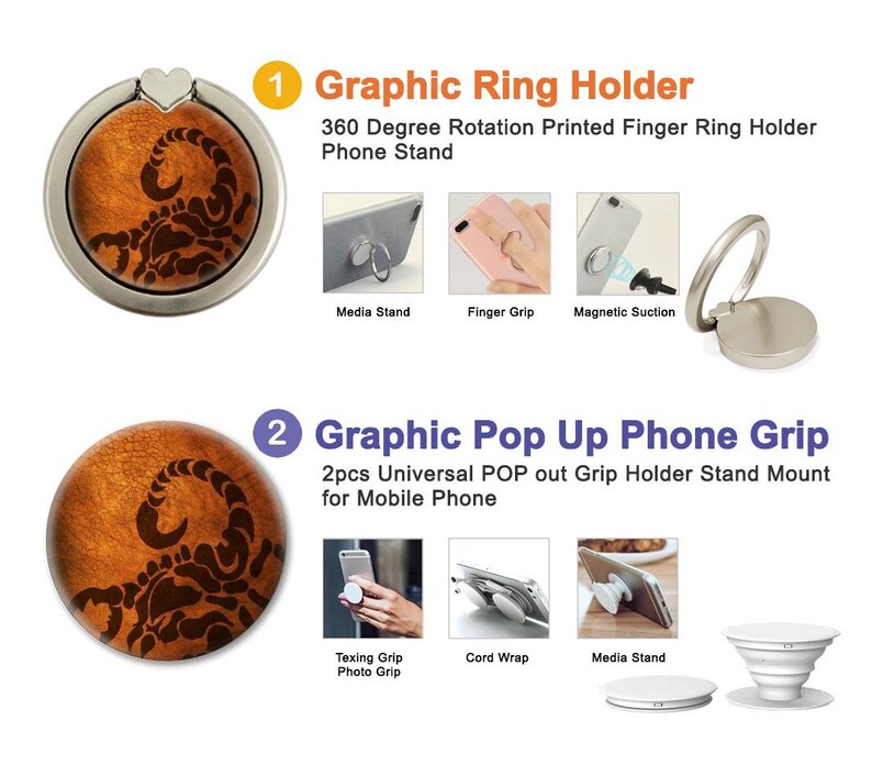 Scorpion Tattoo Hard & Leather Flip Case iPhone 17 Pro Max Air Samsung ...