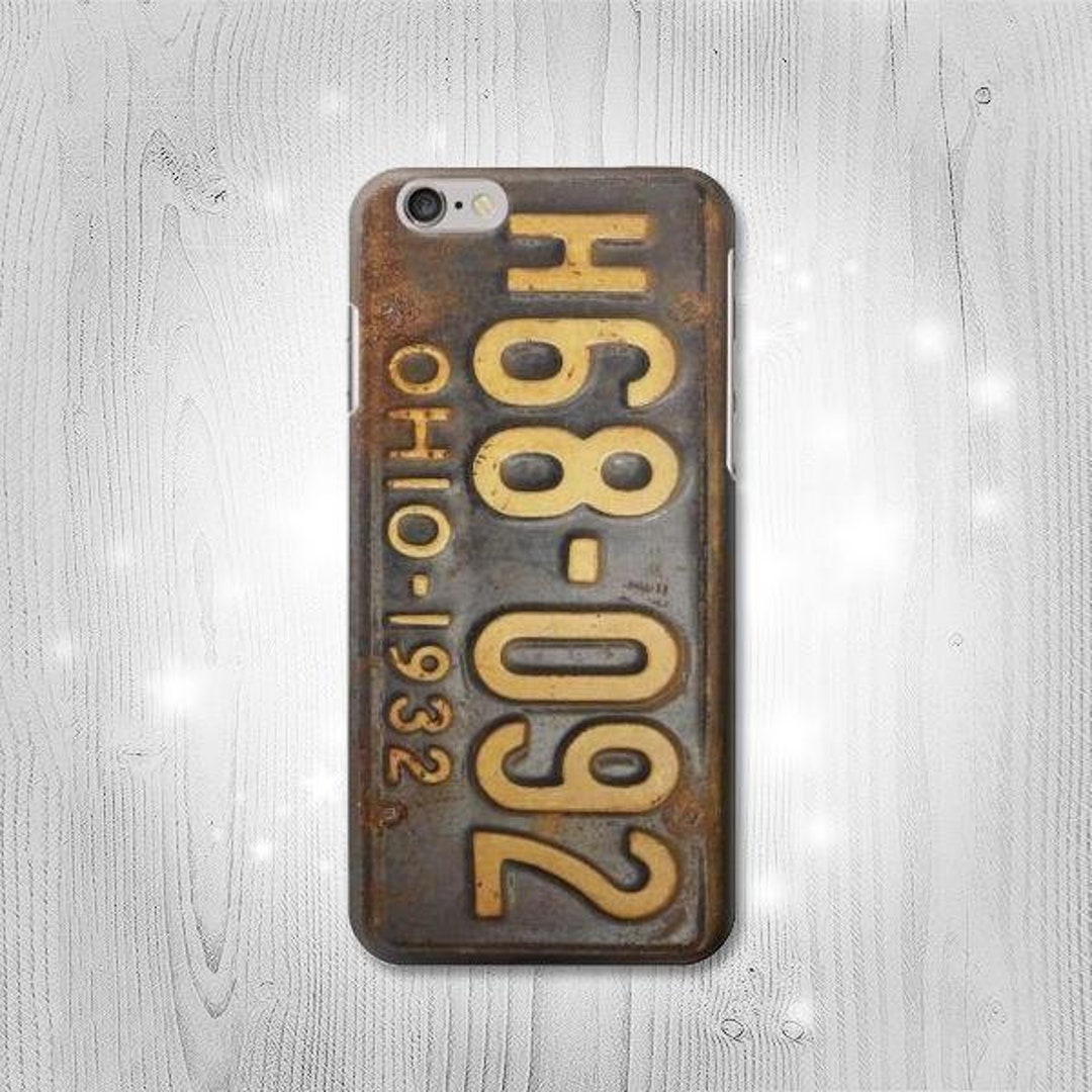 Vintage Car License Plate Hard & Leather Flip Case Iphone 14 - Etsy
