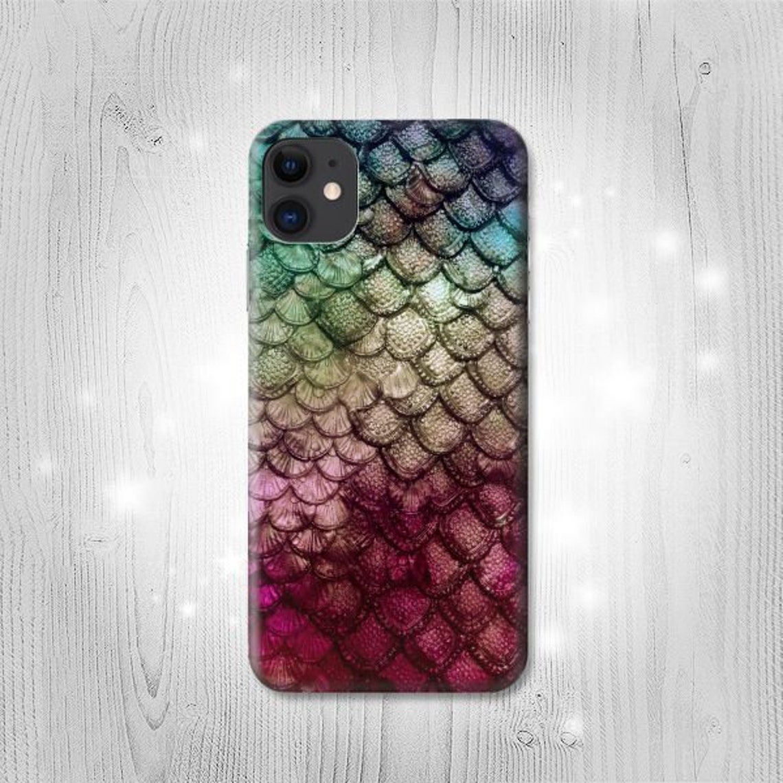 Mermaid Fish Scale Hard & Leather Flip Case Iphone 13 Pro Max | Etsy