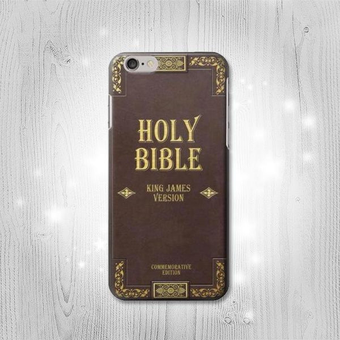 Holy Bible Cover King James Version Hard & Leather Flip Case | Etsy