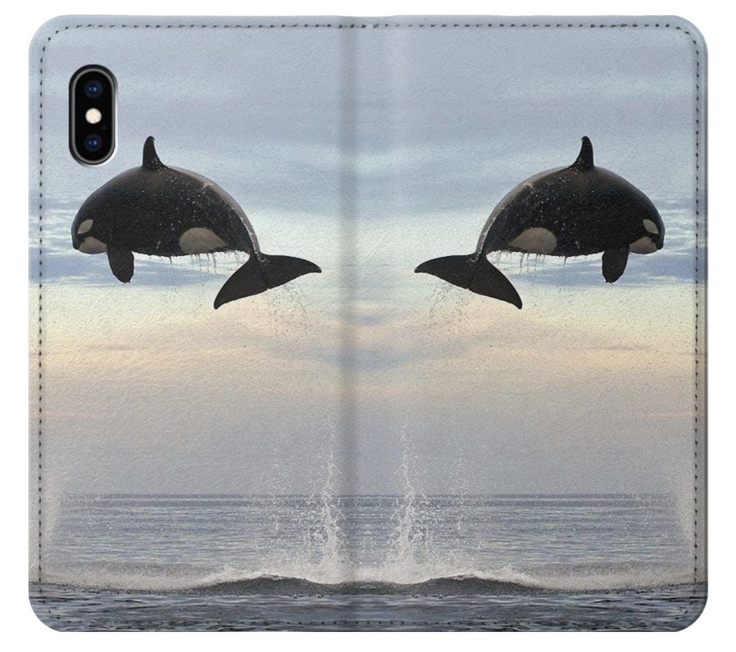 Killer Whale Orca Hard & Leather Flip Case Iphone 14 Pro Max - Etsy