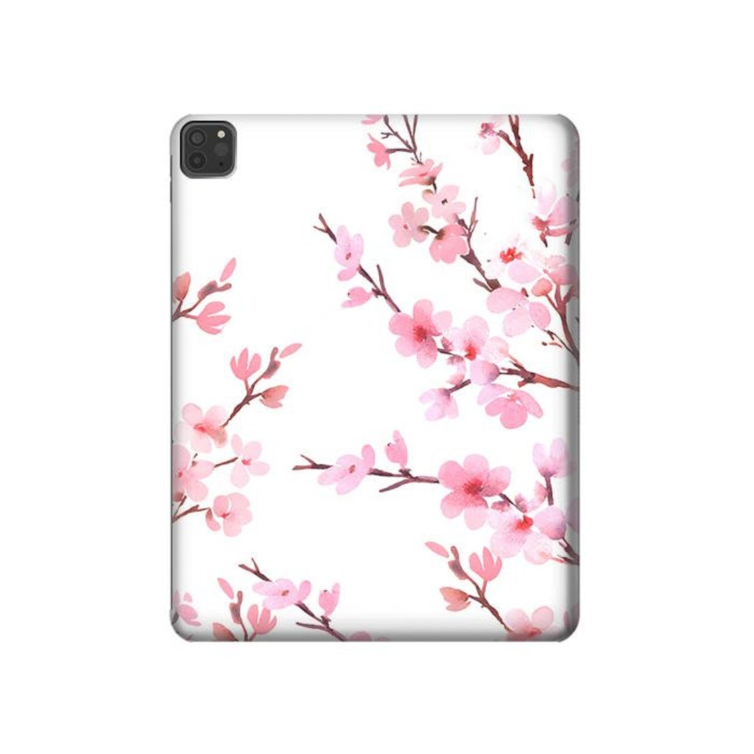 Pink Cherry Blossom Spring Flower Hard Back Case for iPad 6 5 9.7 iPad ...