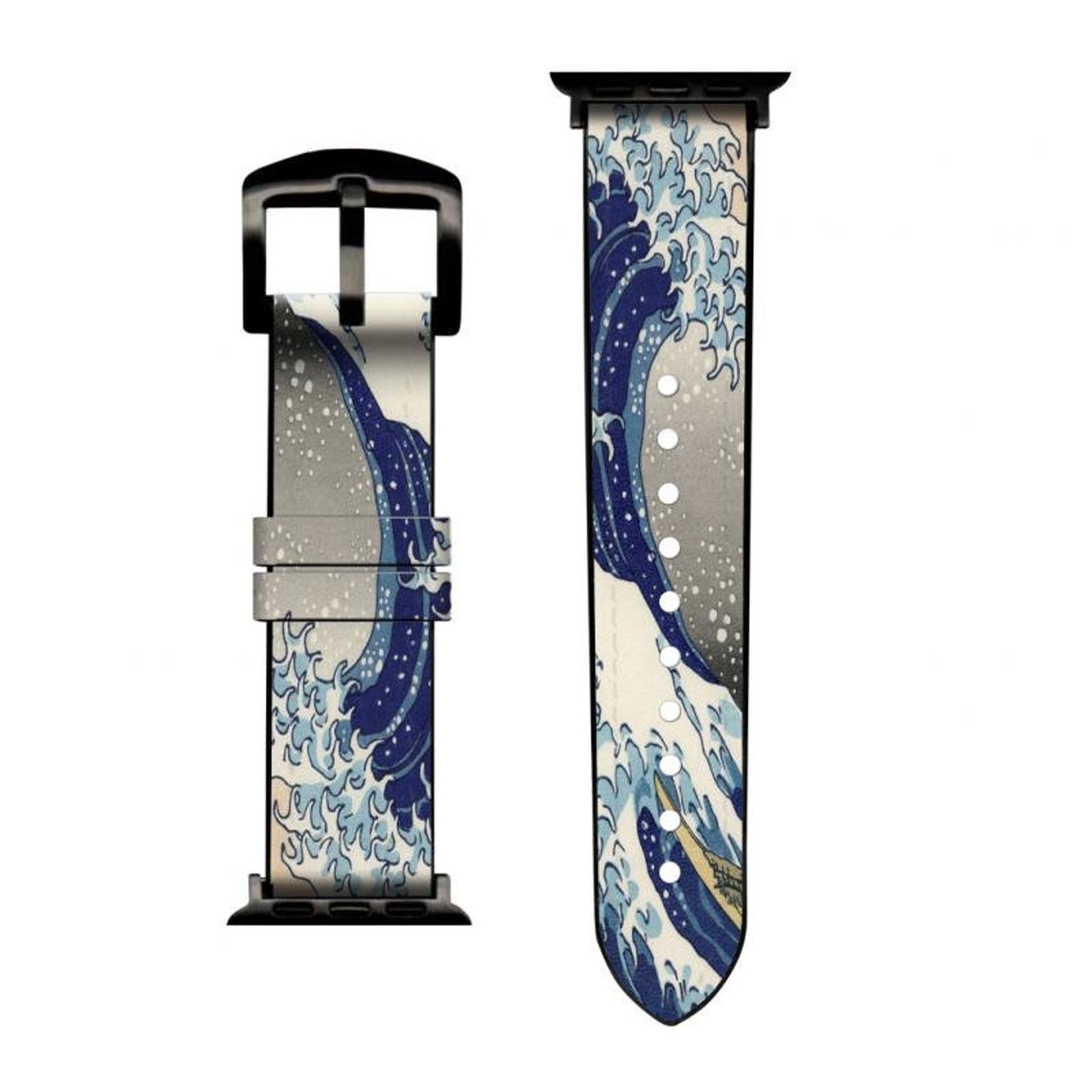 Hokusai the Great Wave off Kanagawa Leather & Silicone Smart - Etsy