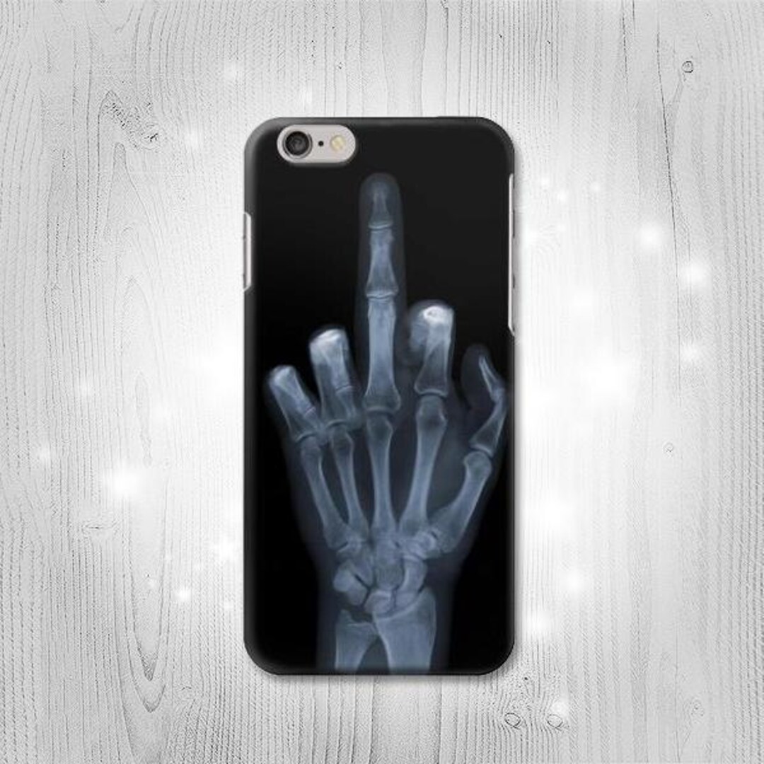 Funny X-ray Hand Middle Finger Hard & Leather Flip Case Iphone - Etsy