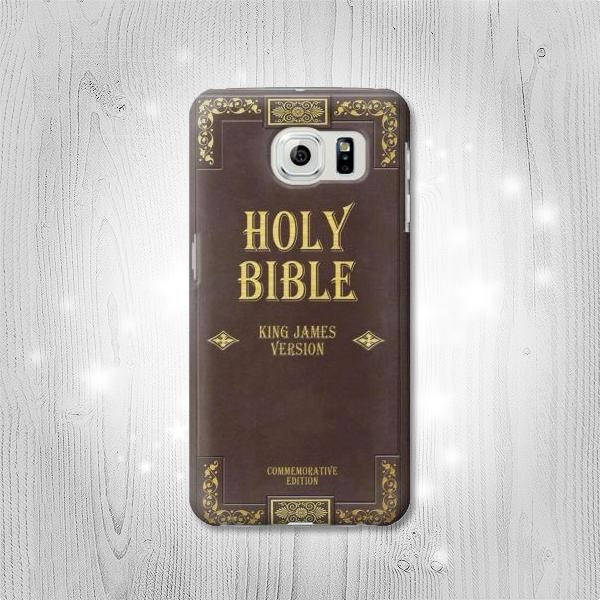 Holy Bible Cover King James Version Hard & Leather Flip Case Huawei ...
