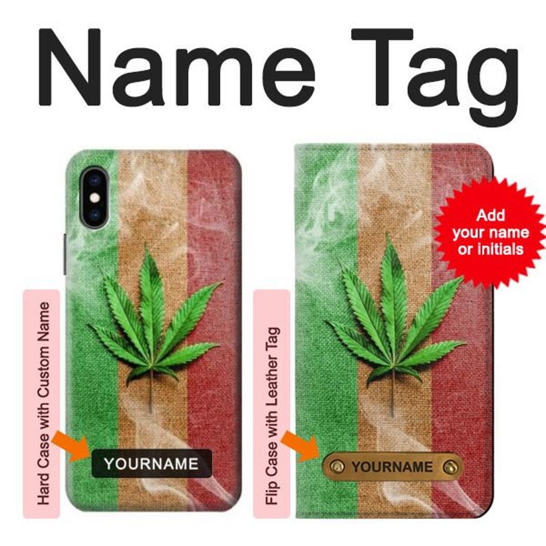 Marijuana Rasta Flag Hard & Leather Flip Case Iphone 13 Pro | Etsy