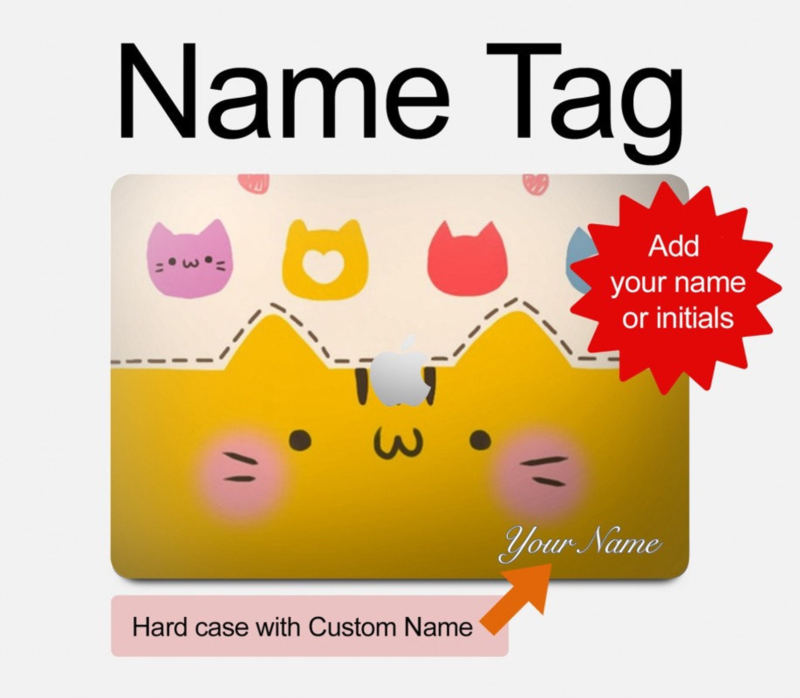 Cute Cat Cartoon Funny Hard Case for Macbook Pro 13 Macbook - Etsy