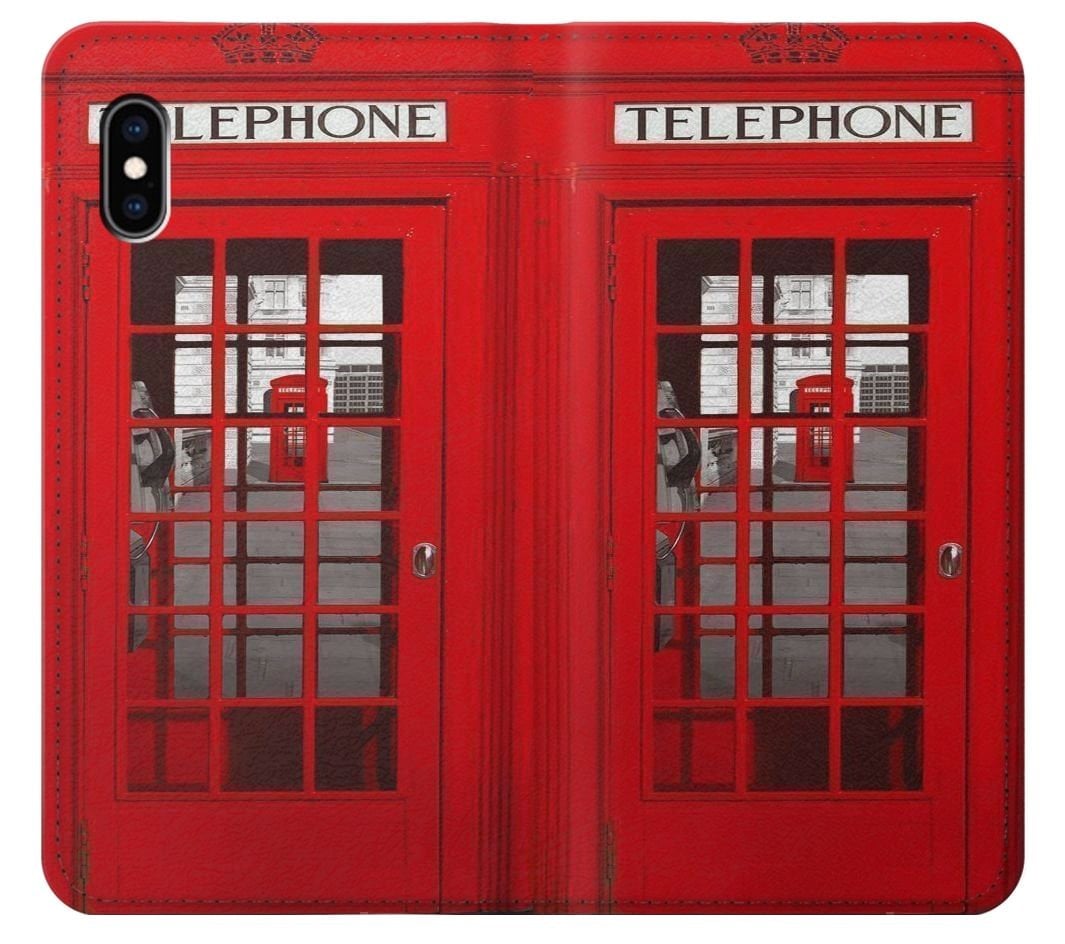 Classic British Telephone Box Hard & Leather Flip Case Huawei - Etsy