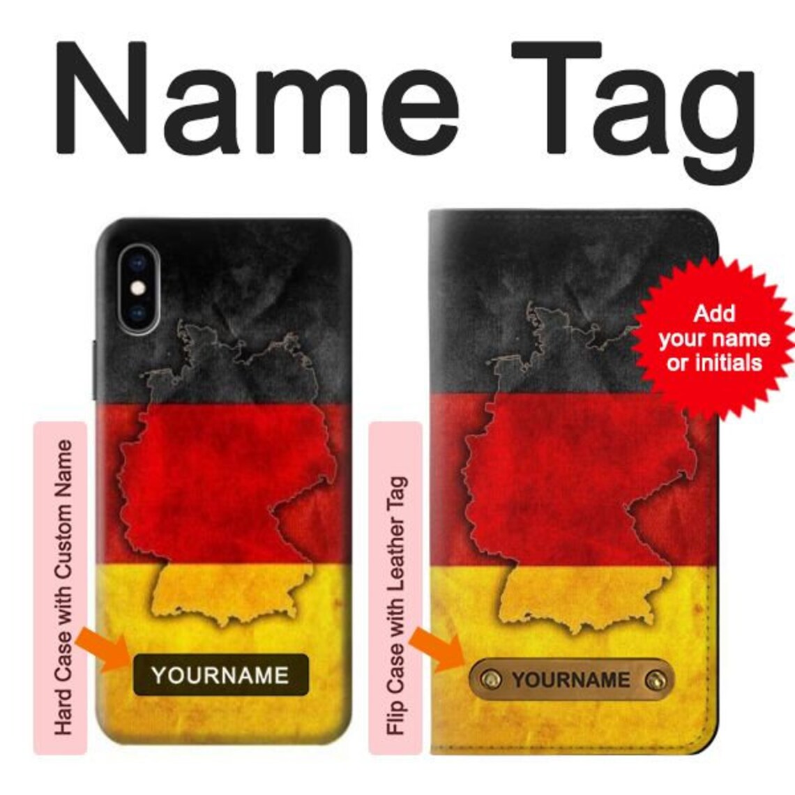 Germany Flag Map Hard & Leather Flip Case Iphone 13 Pro Max | Etsy