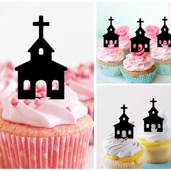 Church Cupcake Toppers - Etsy