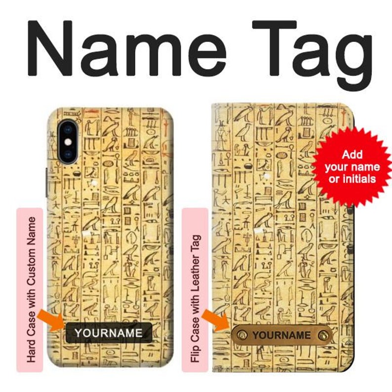Egyptian Coffin Texts Hard & Leather Flip Case Iphone 14 Pro - Etsy