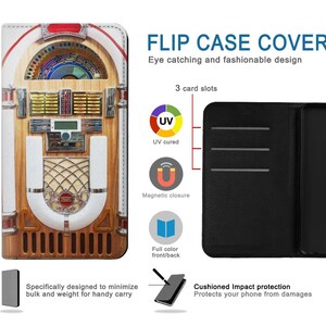 Jukebox Music Playing Device Hard & Leather Flip Case Huawei Motorola ...