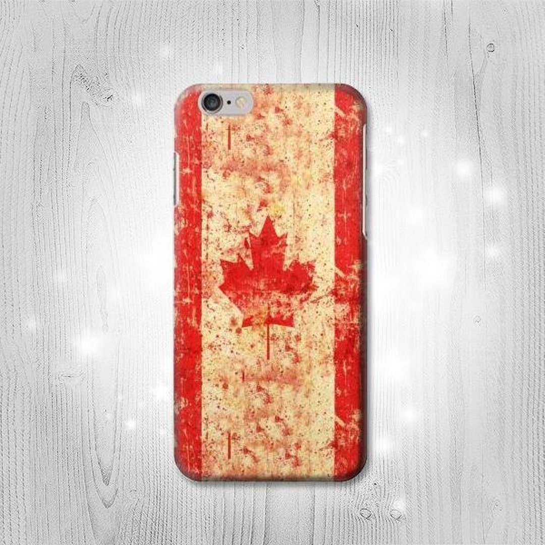 Canada Flag Old Vintage Hard & Leather Flip Case Iphone 14 Pro - Etsy