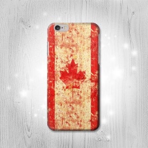 Canada Flag Old Vintage Hard & Leather Flip Case Iphone 14 Pro - Etsy