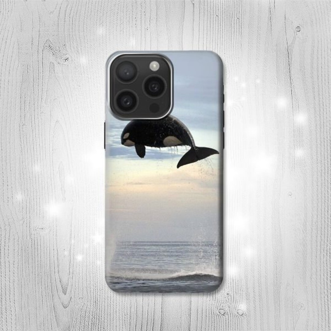 Killer Whale Orca Hard & Leather Flip Case iPhone 16 Pro Max Plus ...