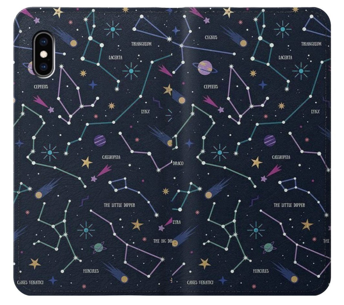 Star Map Zodiac Constellations Hard & Leather Flip Case Iphone | Etsy