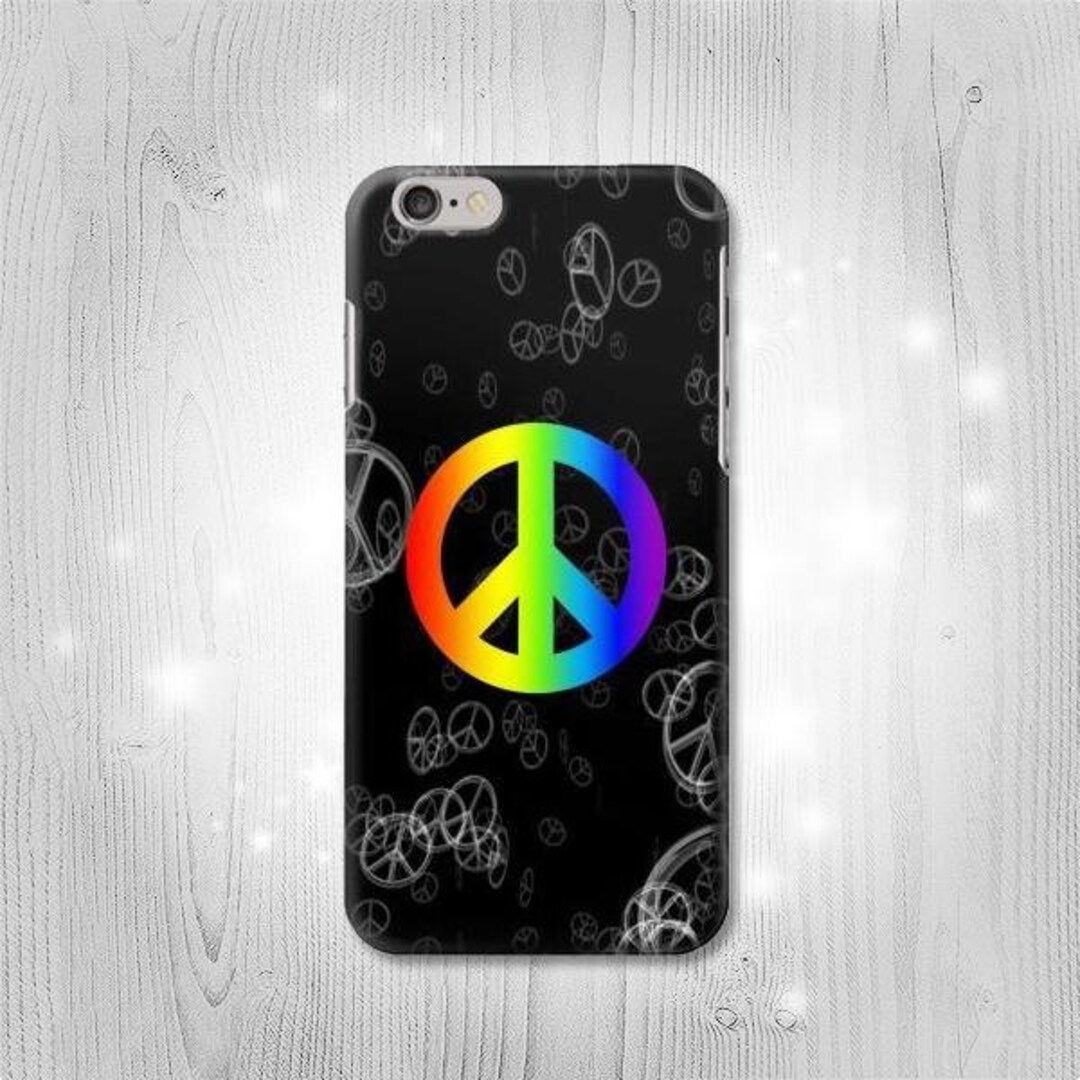 Peace Sign Hard & Leather Flip Case Iphone 14 Pro Max Plus - Etsy