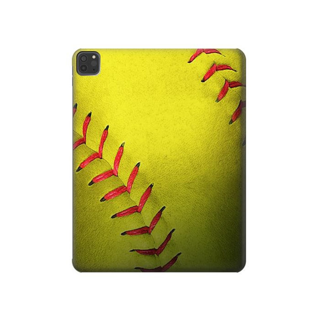 Yellow Softball Ball Hard Back Case for iPad 6 5 9.7 iPad Mini 6 7 iPad ...