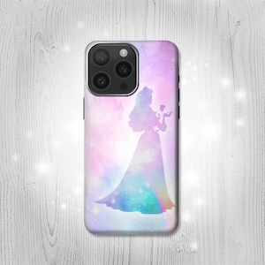 Princess Pastel Silhouette Hard & Leather Flip Case iPhone 16 Pro Max ...