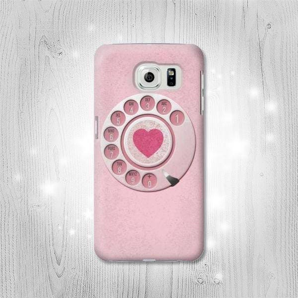 Pink Retro Rotary Phone Hard & Leather Flip Case Huawei P40 - Etsy
