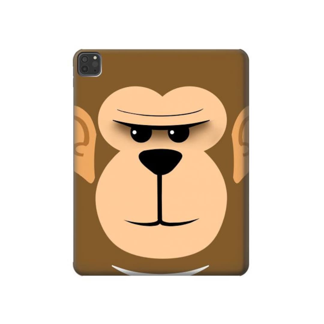 Cute Grumpy Monkey Cartoon Hard Back Case for iPad 6 5 9.7 iPad Mini 6 ...