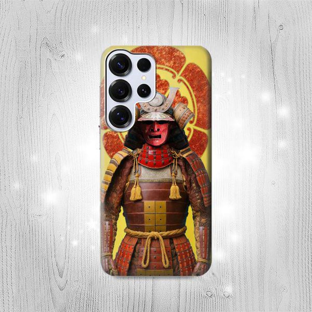 Japan Warrior Samurai Armor Hard & Leather Flip Case Huawei Motorola ...