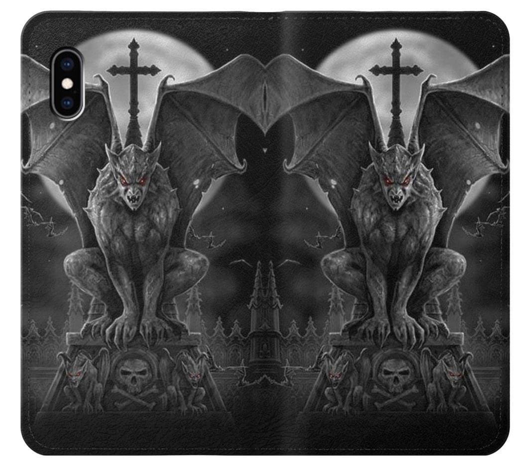 Gargoyle Devil Demon Hard & Leather Flip Case iPhone 11 12 Pro | Etsy