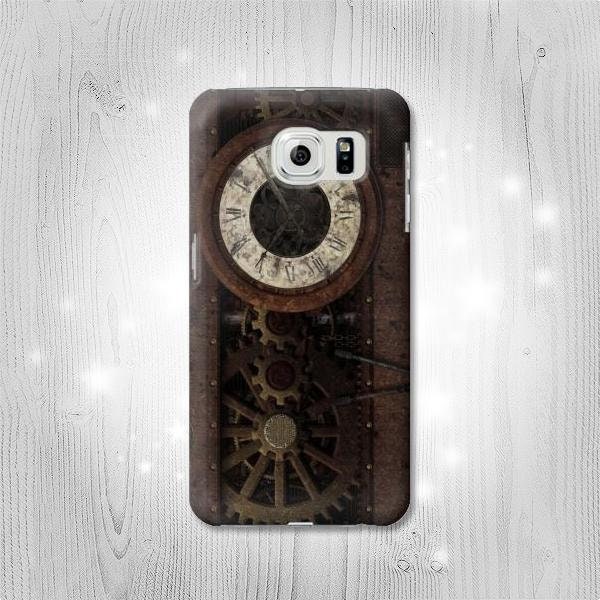 Steampunk Clock Gears Hard & Leather Flip Case Huawei LG - Etsy