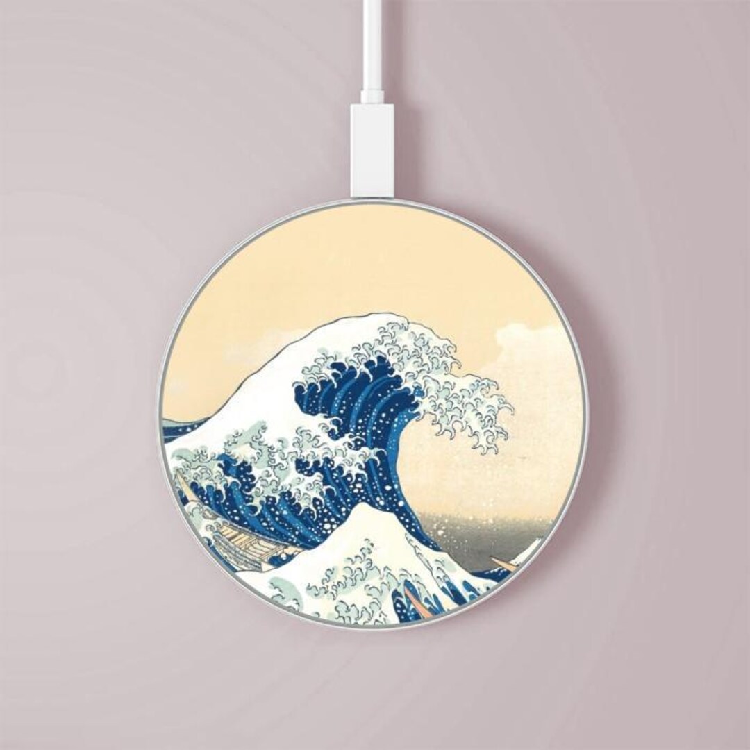 Hokusai Under the Wave off Kanagawa Wireless Charger Pad 15W Type-c ...