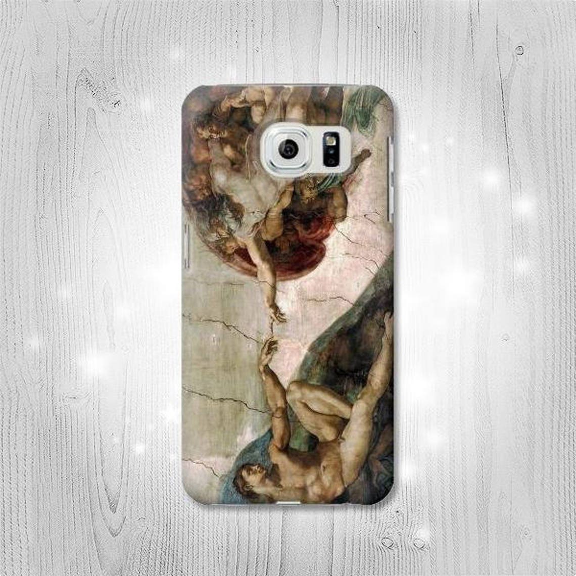 The Creation of Adam Michelangelo Hard & Leather Flip Case - Etsy
