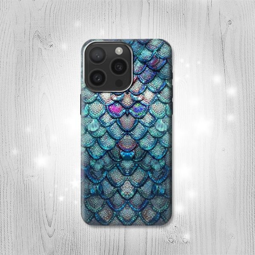 Mermaid Fish Scale Hard & Leather Flip Case iPhone 17 Pro Max Air ...