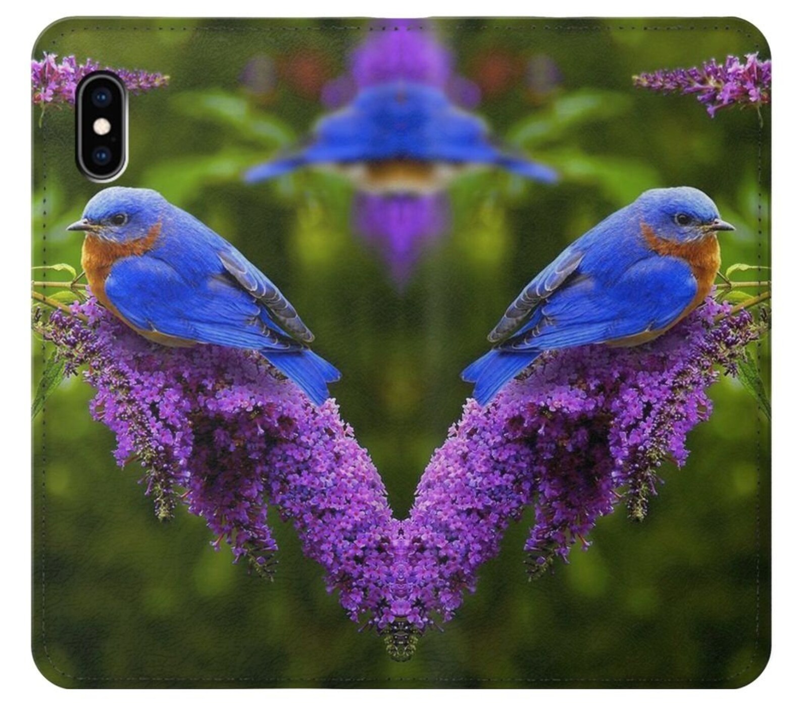 Bluebird of Happiness Blue Bird Hard & Leather Flip Case - Etsy