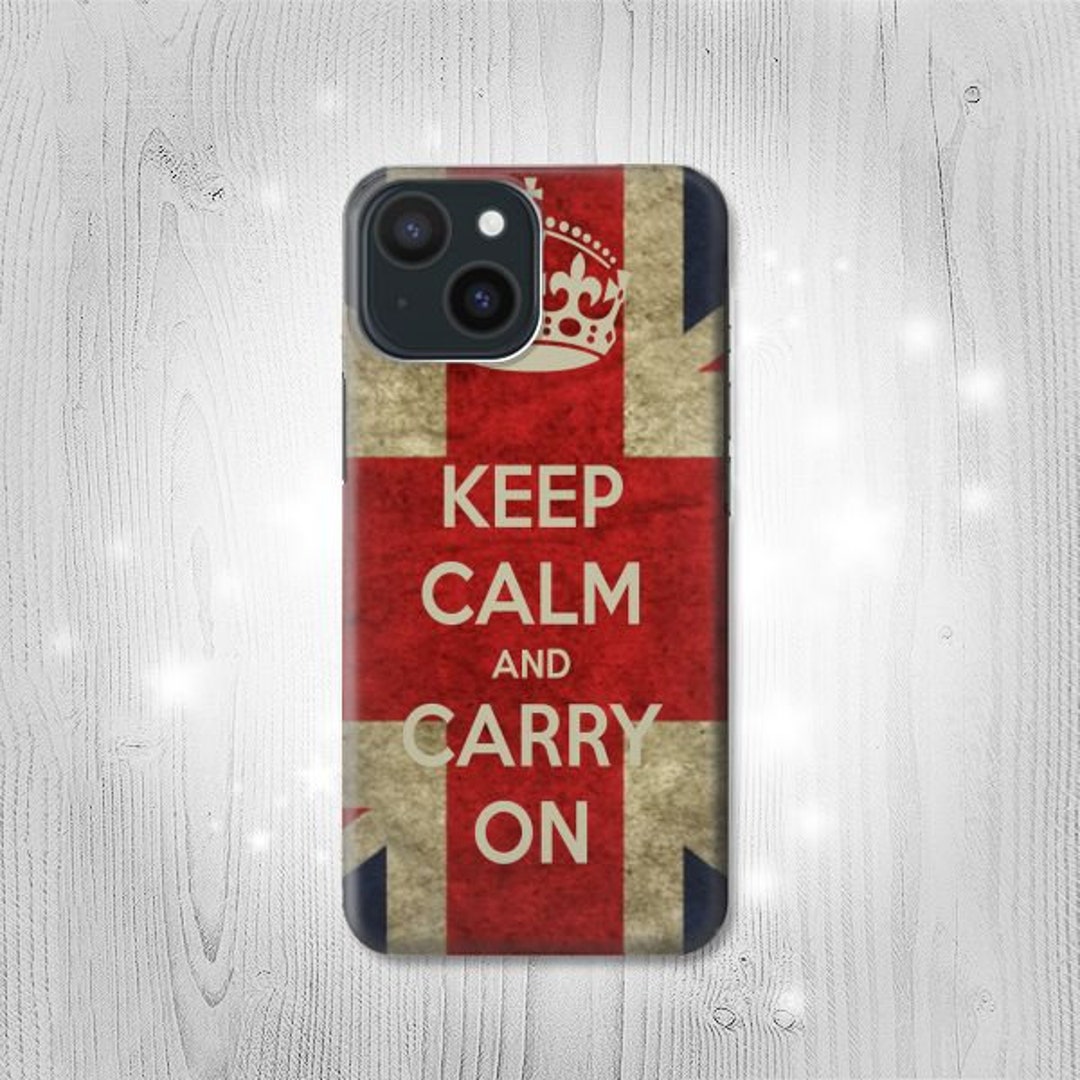 Keep Calm and Carry on Hard & Leather Flip Case iPhone 16 Pro Max Plus ...