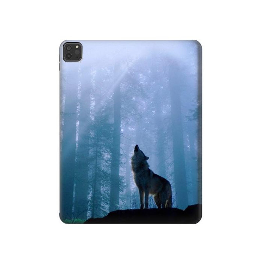 Wolf Howling in Forest Hard Back Case for iPad 6 5 9.7 iPad Mini 6 7 ...