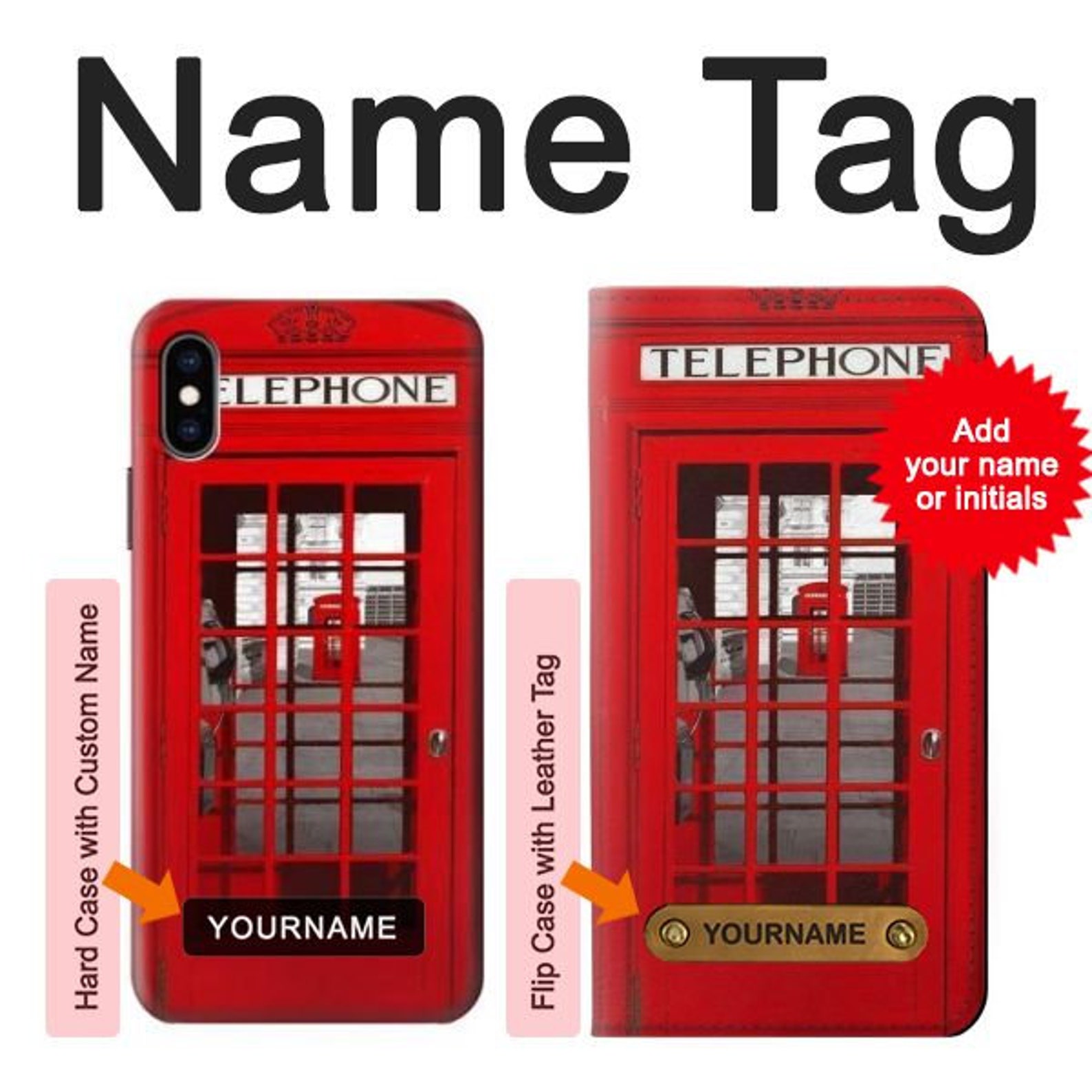 Classic British Telephone Box Hard & Leather Flip Case Huawei - Etsy