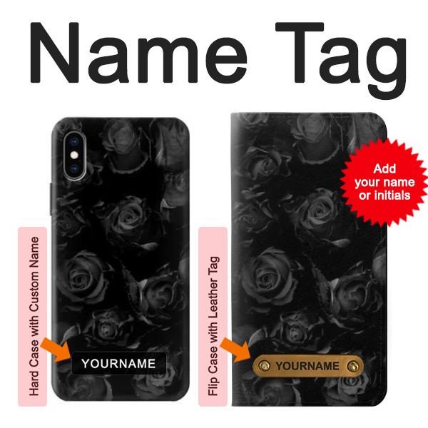 Black Roses Hard & Leather Flip Case Huawei LG Velvet Motorola - Etsy