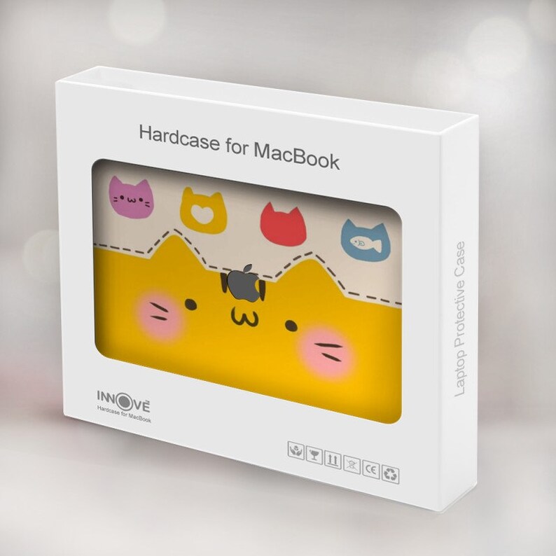 Cute Cat Cartoon Funny Hard Case for Macbook Pro 13 Macbook - Etsy