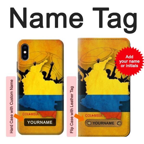 Colombia Football Soccer Map Flag Hard & Leather Flip Case - Etsy