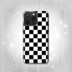Check Chess Board Hard & Leather Flip Case iPhone 16 Pro Max Plus ...