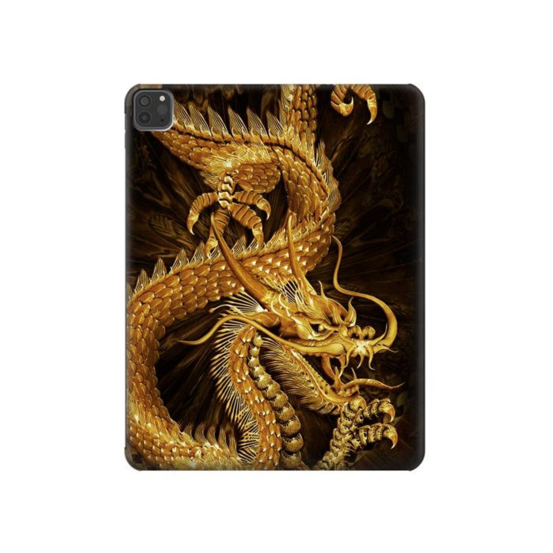 Chinese Gold Dragon Printed Hard Back Case for iPad 6 5 9.7 iPad Mini 6 ...
