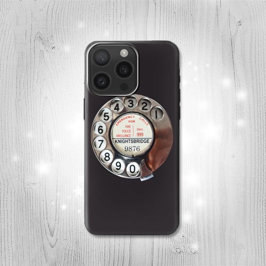 Vintage Rotary Phone Dial on Hard & Leather Flip Case iPhone 17 Pro Max ...