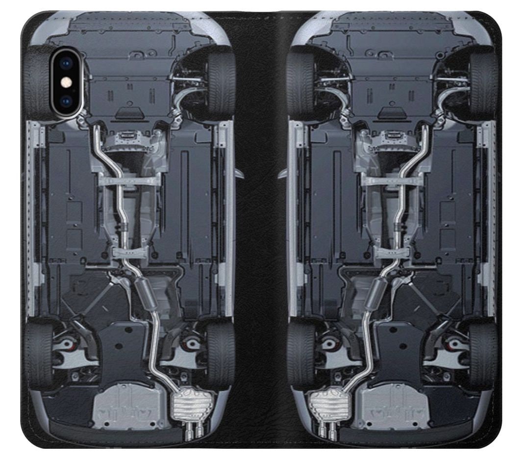 Car Underbody Hard & Leather Flip Case iPhone 11 12 Pro Max | Etsy