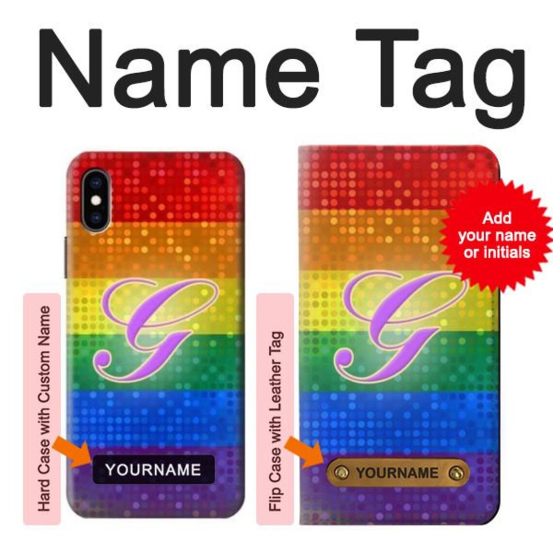 Rainbow Lgbt Gay Pride Flag Hard & Leather Flip Case Huawei Motorola ...
