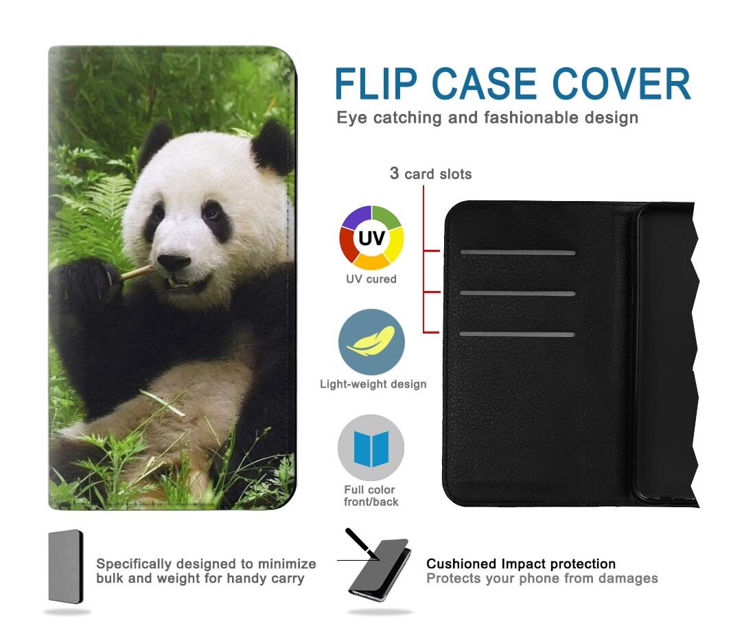 Panda Enjoy Eating Bamboo Hard & Leather Flip Case iPhone 11 | Etsy