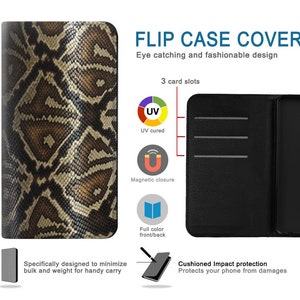 Anaconda Amazon Snake Skin Graphic Hard & Leather Flip Case | Etsy