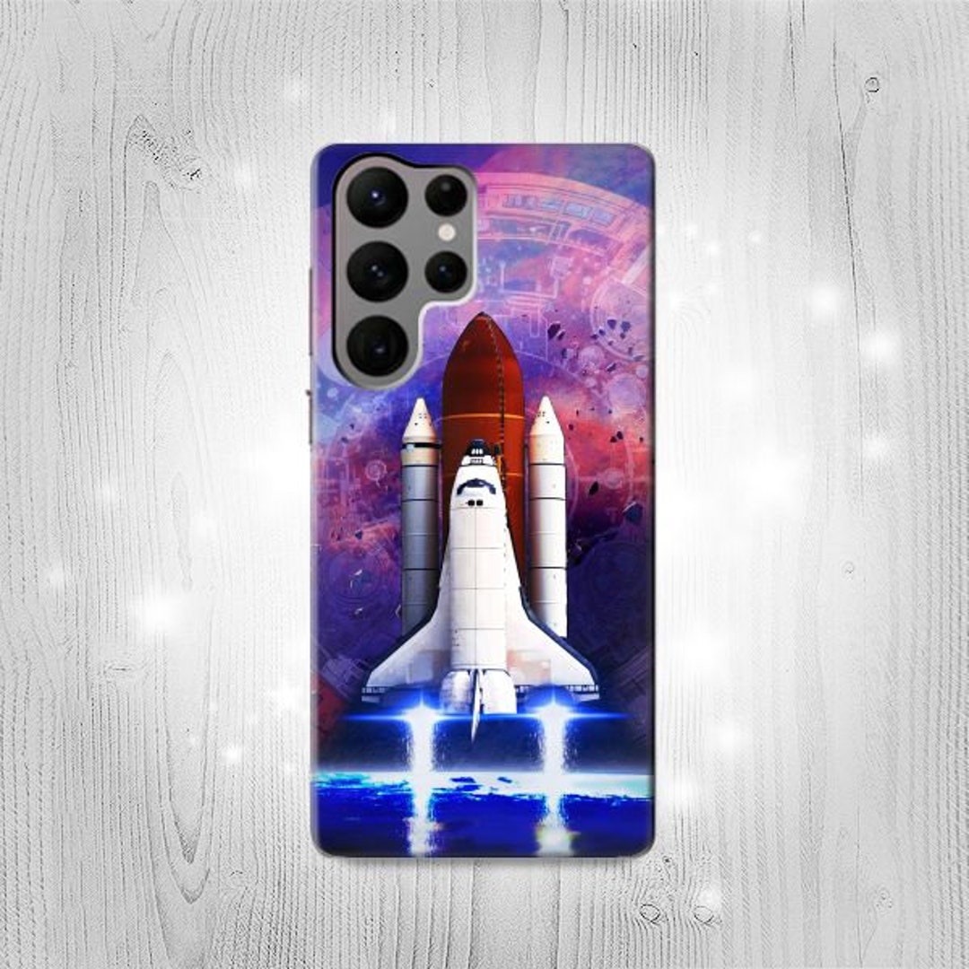 Colorful Nebula Space Shuttle Hard & Leather Flip Case Huawei Motorola ...