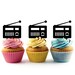 Vintage Retro Radio Party Wedding Birthday Acrylic Cupcake Toppers ...