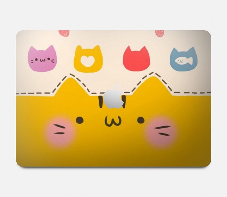 Cute Cat Cartoon Funny Hard Case for Macbook Pro 13 Macbook - Etsy